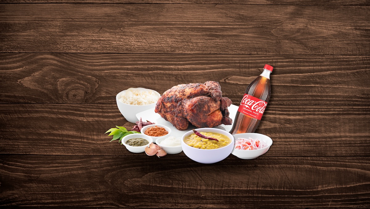 Roast chicken rice combo